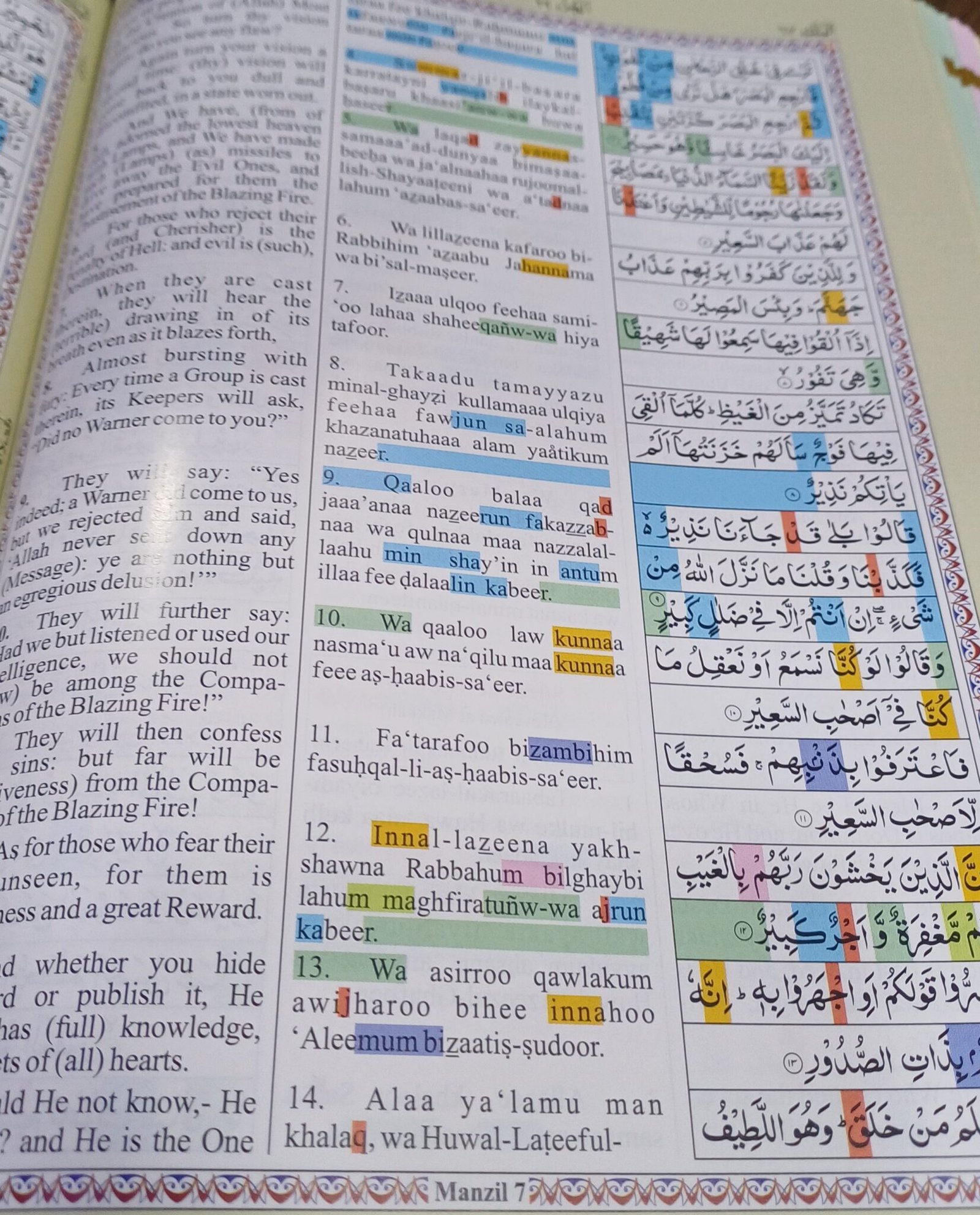 Holy Quran Colour Coded with Roman English Transliteration : With ...